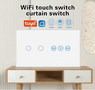 China Voice Control Smart Home Switch with 2.4GHz Wi-Fi and 500W/1800W Rated Power for Smart Curtain and Lighting for sale