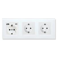 China UBARO Electrical 1USB Type-C Socket with 3500W Rated Power, 10A/16A Current, and Phosphor Bronze Conductor for Reliable Performance for sale
