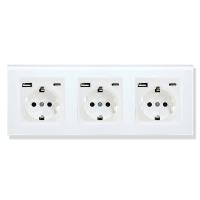 China UBARO Electrical 3USB Type-C Socket with 3500W Rated Power, 10A/16A Current, and Phosphor Bronze Conductor for sale