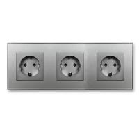 China Wall Switch and Socket with Round Mounting Box for Europe & Russia 3500W Rated Power and Phosphor Bronze Conductor for sale
