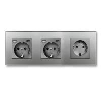 China Wall  2USB Type-C Round Mounting Box for Europe & Russia Featuring 3500W Rated Power and Phosphor Bronze Conductor for sale