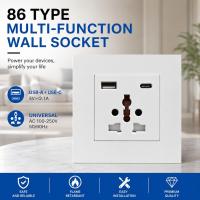 China 2500W Output Power Electric Switch Socket with Tempered Glass Panel and Screw Fixing Installation for sale