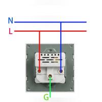 China 2500W Output Power Electric Switch Socket with Tempered Glass Panel and Screw Fixing Installation for sale