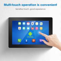 China Black Rugged Android Touchscreen Panel PC Font Panel Mount with RS232 and 8G/16G/32 EMMC Storage for sale