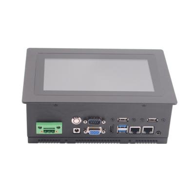 China Industrial Embedded Touch Panel PC 64G SSD Storage USB/RJ45/COM/VGA/HDMI/DC12V Interface for sale
