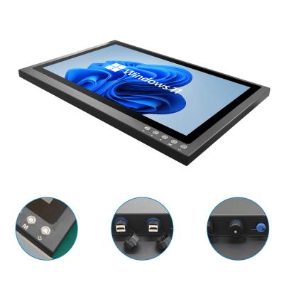 China Black Stainless Steel Waterproof LCD Monitor with Brightness 1000-1500Nits and VESA Wall Mount/Yoke Installation for sale