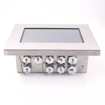 China 350cd/M2 Waterproof Panel PC SUS304 10 Inch RFID NFC With Ethernet RS232 for sale
