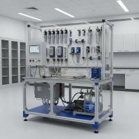 China PLC Controlled Pneumatic Trainer Workbench Educational Equipment Mechatronics Hydraulic Trainer for sale