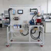 China PLC Controlled Pneumatic Trainer Workbench Educational Equipment Mechatronics Hydraulic Trainer for sale
