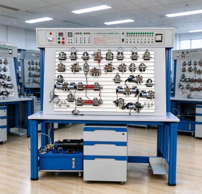 China Comprehensive Hydraulic and Pneumatic PLC Control Integrated Training Device, Industrial-Grade Mechatronics Training Equipment with Safety Protection for Automation Lab Teaching for sale