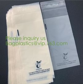 China biodegradable cornstarch compost Self Adhesive Seal corn starch Bag 100% biodegradable cornstarch bags custom print comp factory