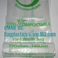 China eco friendly biodegradable plastic compostable garbage bags, cornstarch made 100% biodegradable for sale