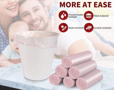 China Biodegradable & Compostable Transparent Poly Flat Bags On Roll With Paper Core For Supermarket, Food Waste Caddy Liner for sale