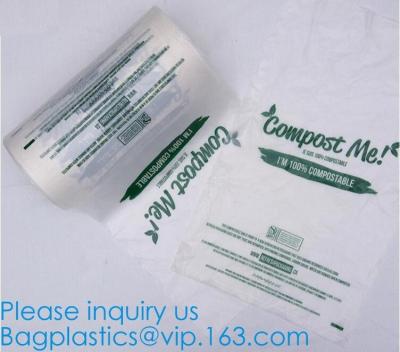 China Dog Poop Bags Cat Waste Pick Up Clean Garbage Bags Outdoor, Green Custom Compostable Plastic Doggie Waste Bags On Roll for sale