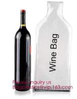 China Reusable christmas wine bottle protector bag,Fancy Wine Protector Carrier Bag Wedding Favor Wine Bottle Gift Bag With Dr for sale