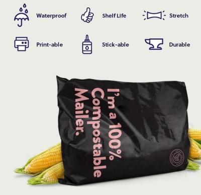 China Shipping Envelops Boutique Custom Bags Enhanced Durability Multipurpose Envelopes PLA(From Corn Starch) + PBAT(100% Bio) for sale