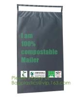 China Eco-Friendly Waterproof Durable Grey/White PLA Biodegradable Courier Bags,100% Compostable And Biodegradable Courier Env for sale