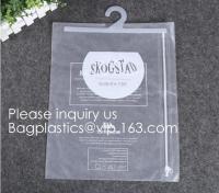 China Transparent PVC hanger hook plastic bags for clothes packing,Better Protect and store CD's, books, magazines, papers and for sale