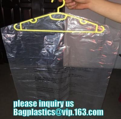 China Clothing Packing 60cm width Dustproof Plastic Dry Cleaning Laundry Bag,Custom Poly Dry Cleaning Bags For Garment Plastic for sale