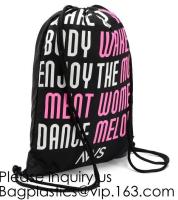 China Multicolor Drawstring Backpack Bags Sports Cinch Sack String Backpack Storage Bags For Gym Traveling Backpack Drawstring for sale