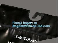 China Biodegradable Self Adhesive Zipper Hanger Hook Bags For Garment, Underwear Hanger Hook Zipper Bags for sale