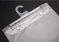 China biodegradable Cloth Underwear Hanger Packaging Bag With Snap Button, Eco-Friendly Hook Garment Bag for sale