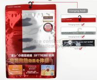 China HOOK HANDLE BAGS, RIGID HANDLE ZIPPER BAGS, SWIMWEAR BAGS Custom Hanging Hook Packaging Bag for sale