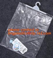 China Swimwear Packaging Pouch With K Top, Gusset Bag Bikini Zipper Packaging Bags, Hanger Hook Underwear for sale