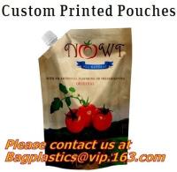 China customized Reusable Stand Up 500ml 1000ml Packaging Spout Plastic Bag For Liquid With child proof caps reusable kids liq for sale