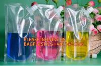 China Reusable Stand Up Plastic Custom Liquid Fruit Juice Drink Packaging Spout Pouch Bag / Juice Doypack With Spout Cap PACKA for sale