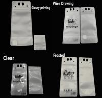 China Stand Up Reclosable Zipper Clear Drink Pouches Bags with Plastic Straw, 8mil Hand-held Drinking Bags 15