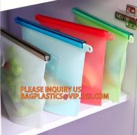 China Refrigerated Cooler Reusable Silicone Food Bag, Preservation Storage Container Airtight Seal Cooking Bag bagease package for sale