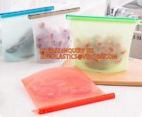 China Reusable Storage Bags Silicone Food Preservation Bag, Eco Friendly and BPA Free, Airtight Seal Food Storage Fit Versatil for sale