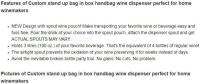 China bag in box handbag wine dispenser home winemakers,accmor wine bottle bag flask/750ml flexible foldable wine bottles pack for sale