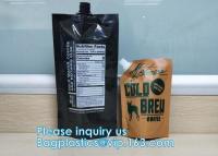 China Beverag bag spout pouch drink water in plastic bag coffee pouch with soft spout tap juice bag HOT COFFEE POUCH BAGS for sale