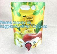 China Amazon Best seller Juice Fresh Food Packaging FDA 80ml Stand Up Spout Pouch With Double k Reusable Plastic Bag for sale