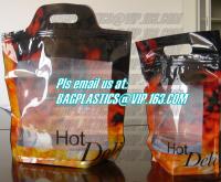 China Zipper Hot Chicken Bags/ Roasted Chicken Packaging Bag With Window/ Microwaveable Grilled Chicken Bag, bagease, bagplast for sale