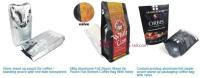 China Online Product 135*265*75MM Stand Up Zipper Pouch Aluminum Foil Square Bottom Coffee Bags With Valve/ bagplastics bageas for sale
