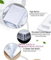 China Oem Package Small Flat Silver Zip Lock Mylar Aluminium Foil Square Bottom Food Packaging Bag,biodegradable aluminum foil for sale