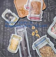 China FDA Customized Kitchen Reusable silicone Food,Snack, Vegetable, Meat Storage Bag,BPA Free k Snack Bags for Preserv for sale