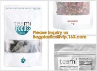 China Biodegradable foil pouch standing up spice bag Clear Window Food Packaging Bag Metalized Stand Up Pouch With Zipper, for sale