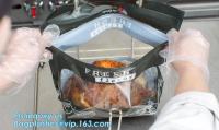 China Anti Fog Function Plastic Zipper Roasted Chicken Packaging Bag, slide zipper hot chicken bags/ roasted chicken plastic p for sale