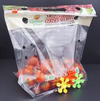 China Fruits packaging bag/Grapes plastic bag with k, Air Holes Zip Handle Plastic Bags, bag with vent holes for Grape a for sale