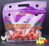 China Fruits packaging bag/Grapes plastic bag with k, Air Holes Zip Handle Plastic Bags, bag with vent holes for Grape a for sale