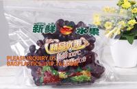 China PE slider grape bags with holes for fruit, press zipper handle on top cherry packaging stand up folding pouch, PE bag mi for sale