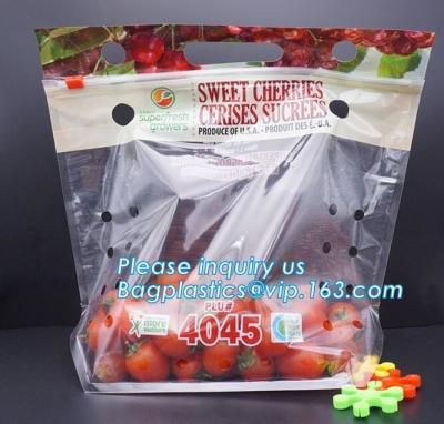 China vented Printed Fruit Coex Packaging bag, k Cherry Tomato Packaging Bags With Holes, fruits and cheeries packaging for sale