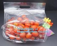 China Perforated bag grape bag with air holes, fresh fruit stand up k bag for cherry, OEM zip top Clear BOPP Laminated f for sale