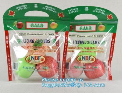 China slider k fruit bag with air holes for grape packaging bag, Stand up slider zipper fruit picking bag for apple, Fac for sale