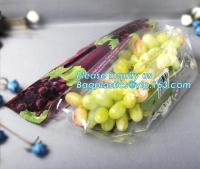 China Slider Zipper Locking Bags, 3 Mil Slider Lock Plastic Bags, slider zipper lock bag grape bag for fruit and vegetable pac for sale