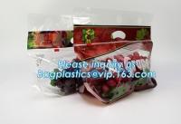 China frosted reclosable zipper plastic bags with slider k, round bottom slider grape bag/table grape bag used in graper for sale